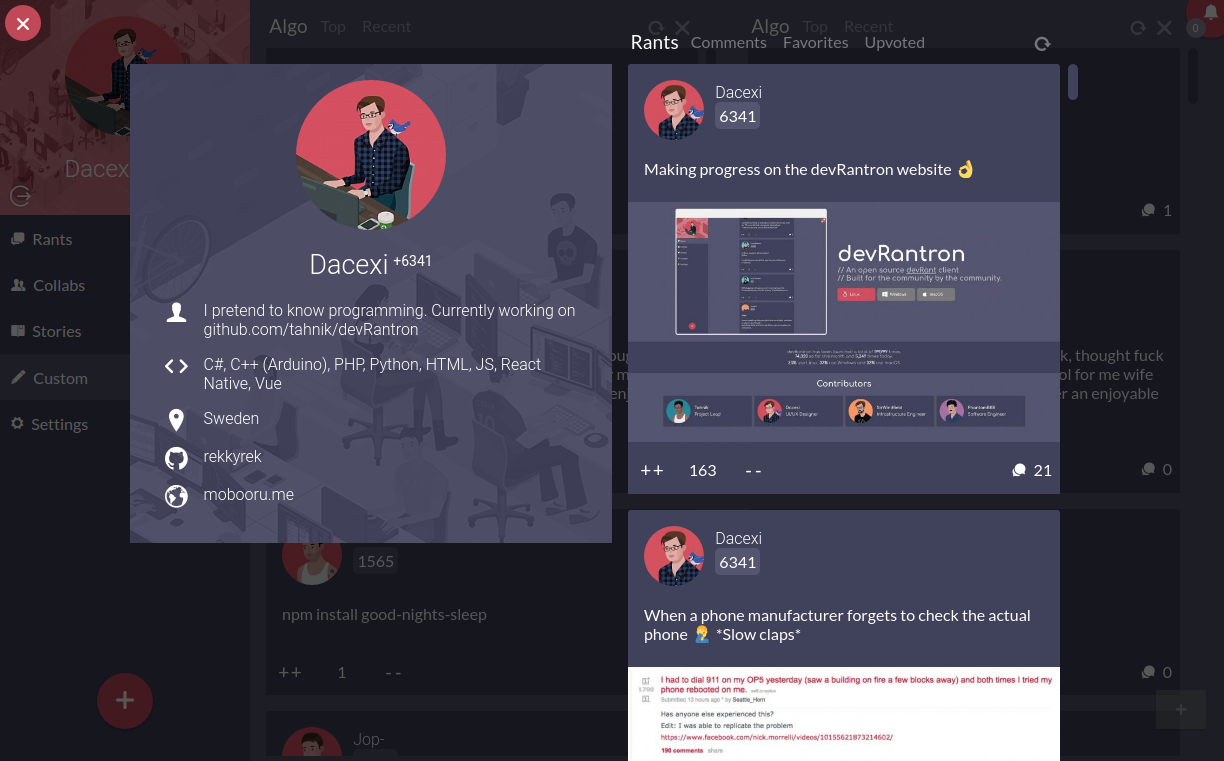 Install devrantron on Linux | Snap Store
