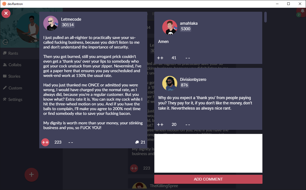 Install devrantron on Linux | Snap Store