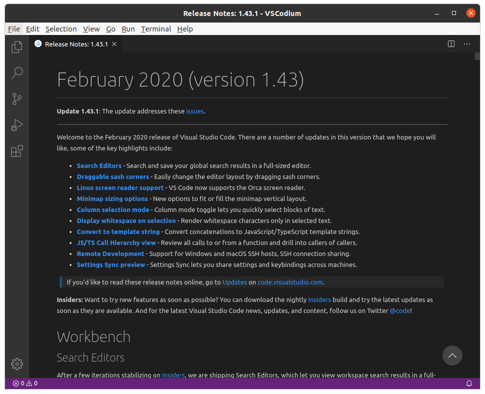Install VS Codium for Linux using the Snap Store | Snapcraft
