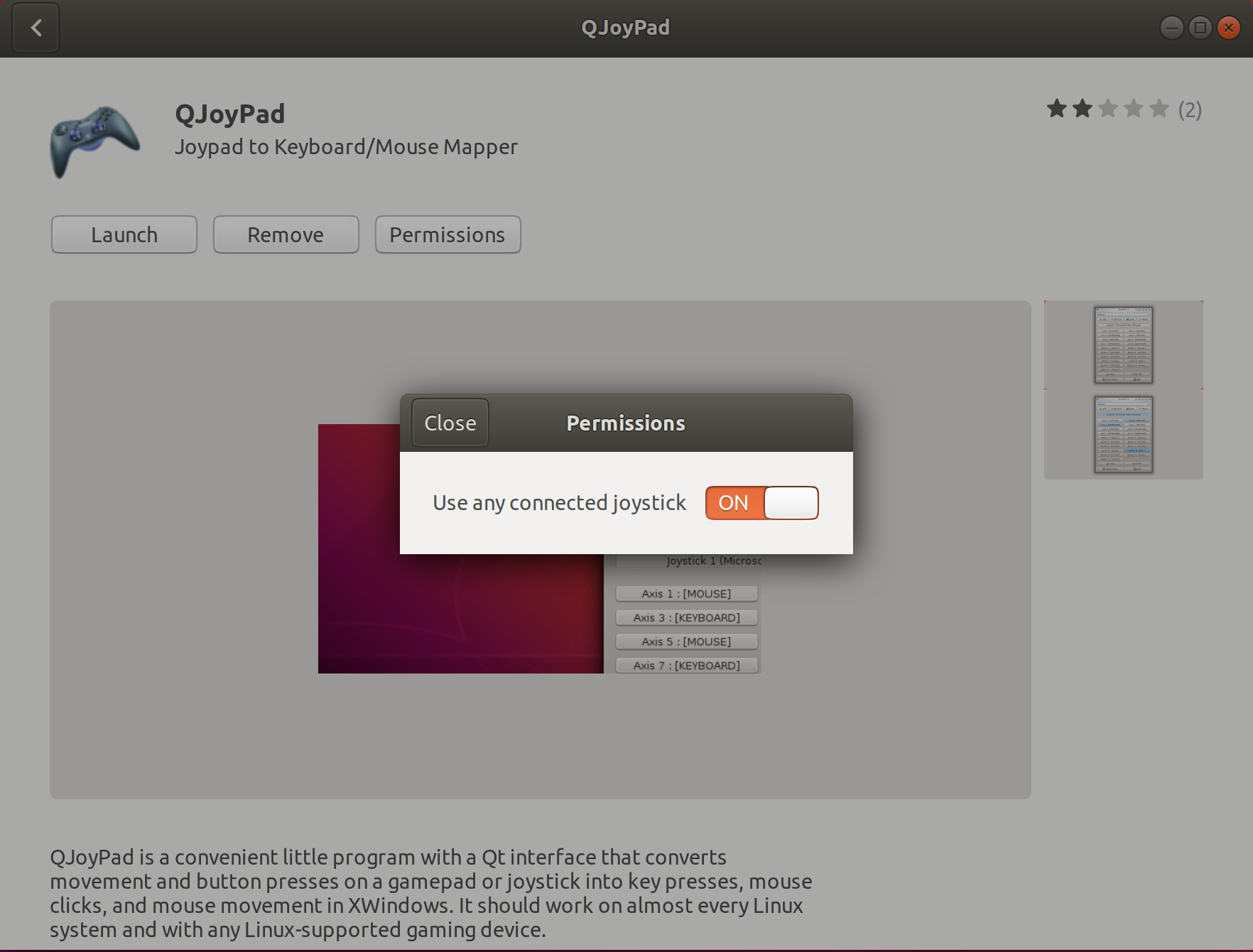 Install QJoyPad on Arch Linux using the Snap Store | Snapcraft