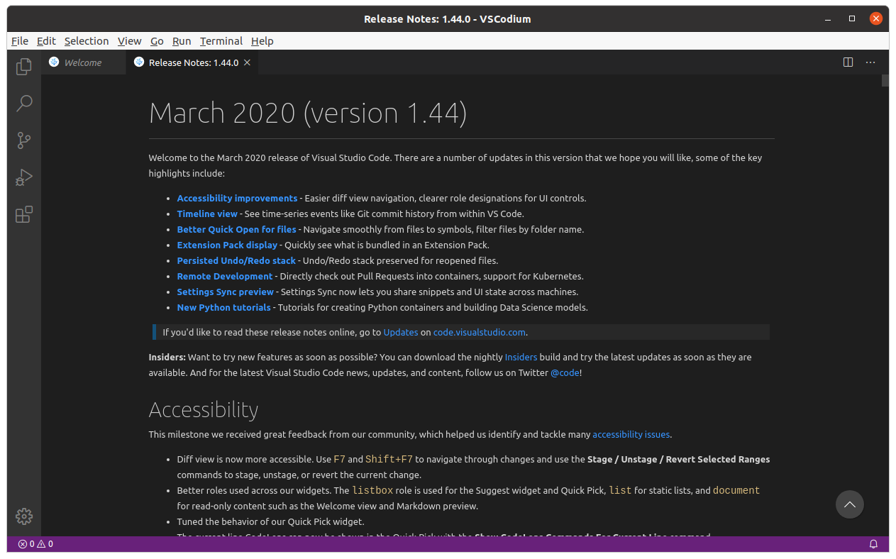 Install VS Codium on Ubuntu using the Snap Store | Snapcraft