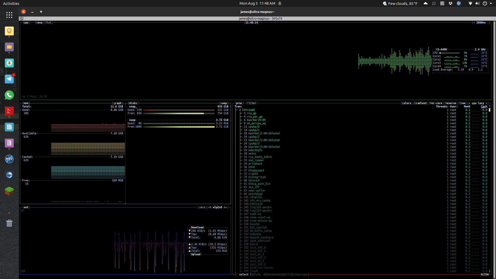 Install bpytop on Ubuntu using the Snap Store | Snapcraft
