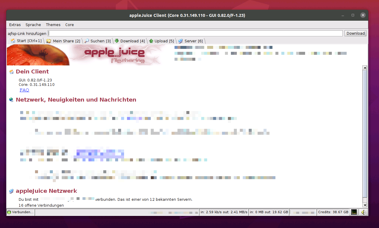 Install appleJuice GUI on openSUSE using the Snap Store | Snapcraft