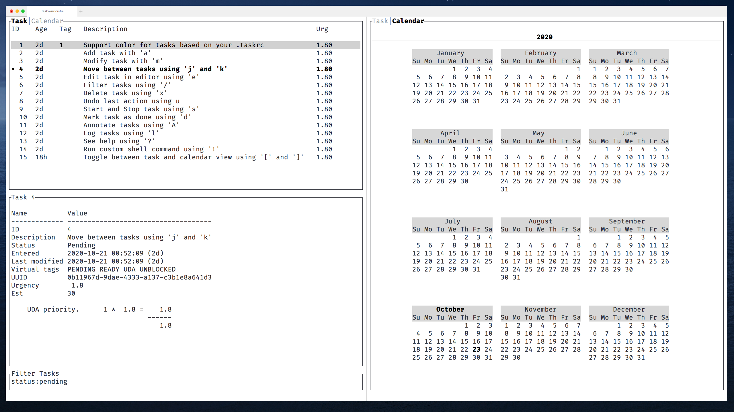 Install taskwarrior-tui on Linux | Snap Store