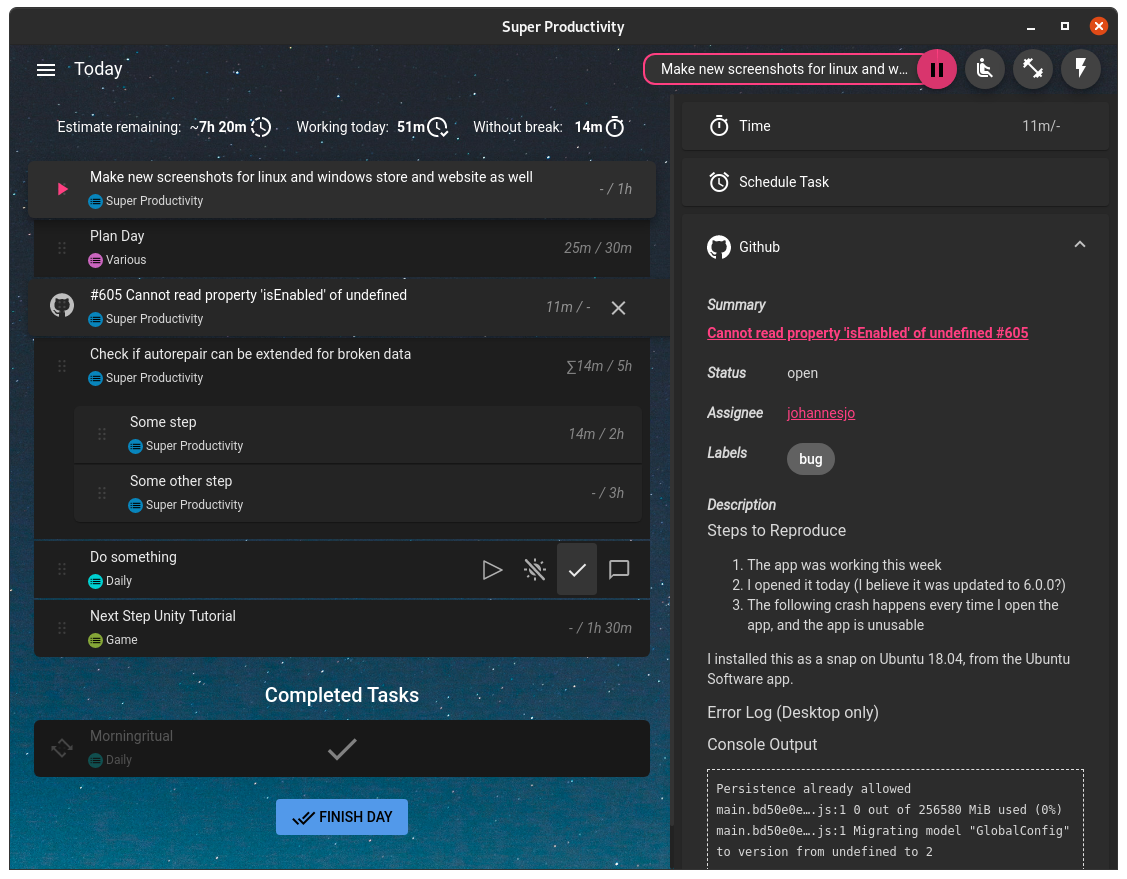 Install Super Productivity on Linux | Snap Store