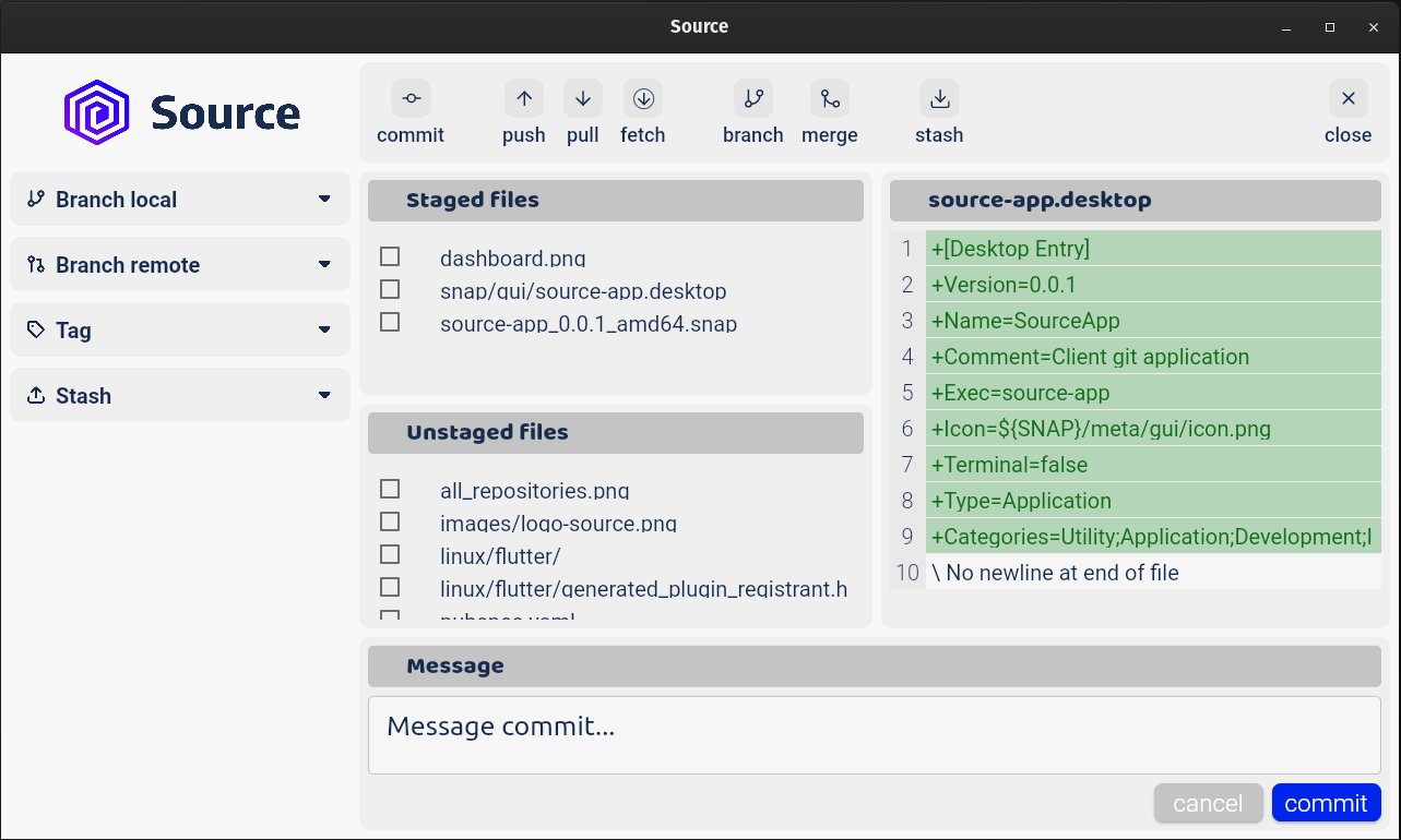 Install Git - Source app on Linux | Snap Store