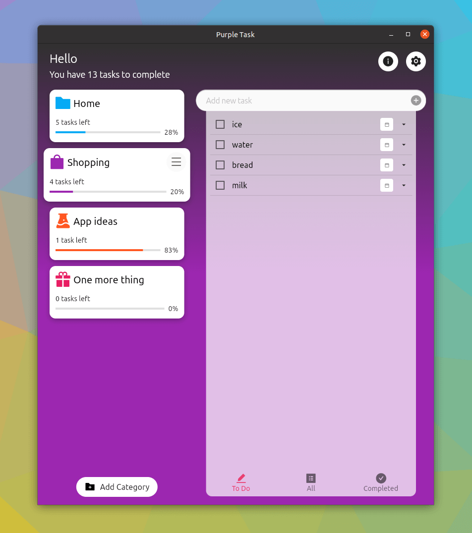 Install Purple Task on Linux | Snap Store