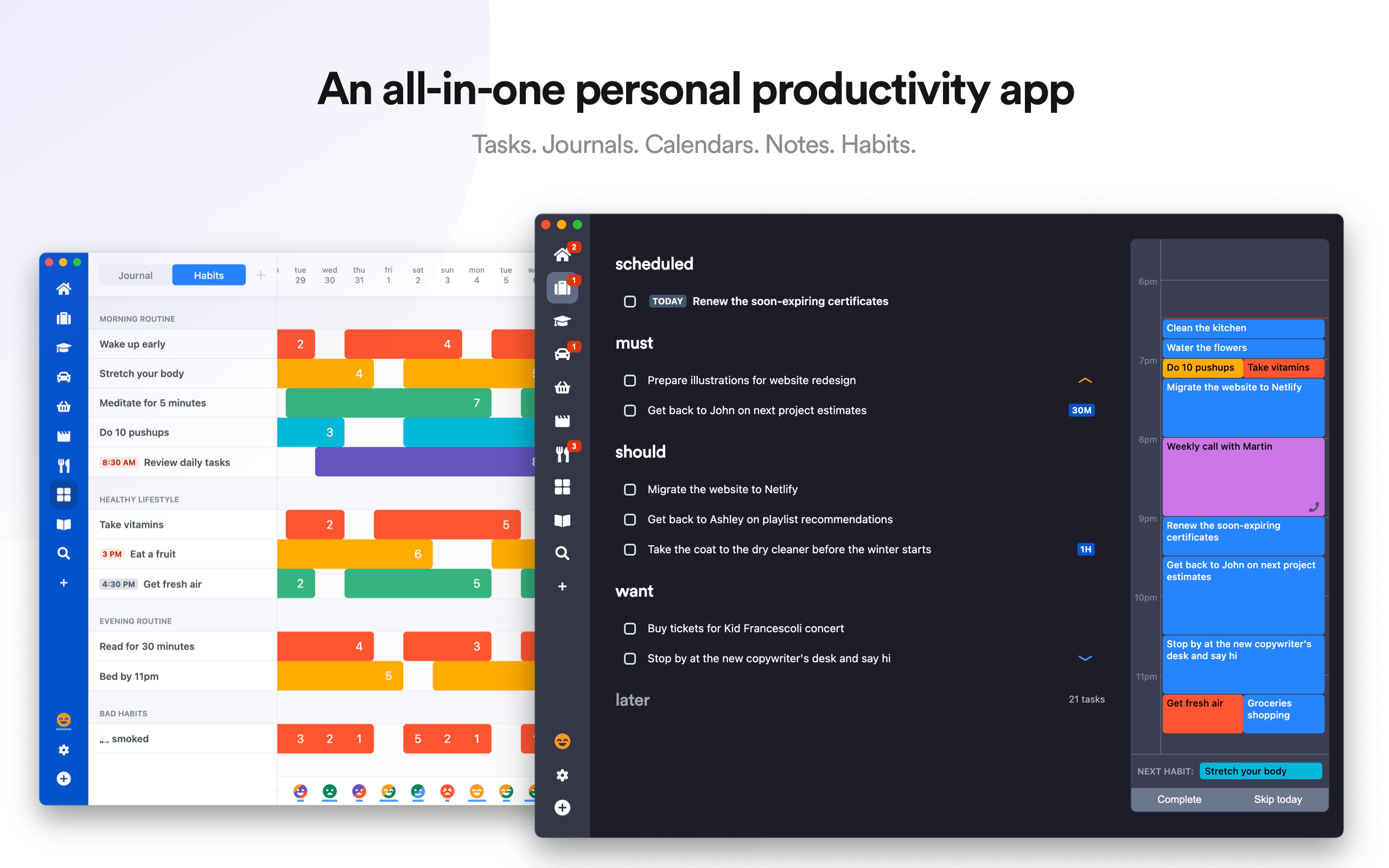 Install Lunatask: Tasks, Habits & Notes on Linux | Snap Store