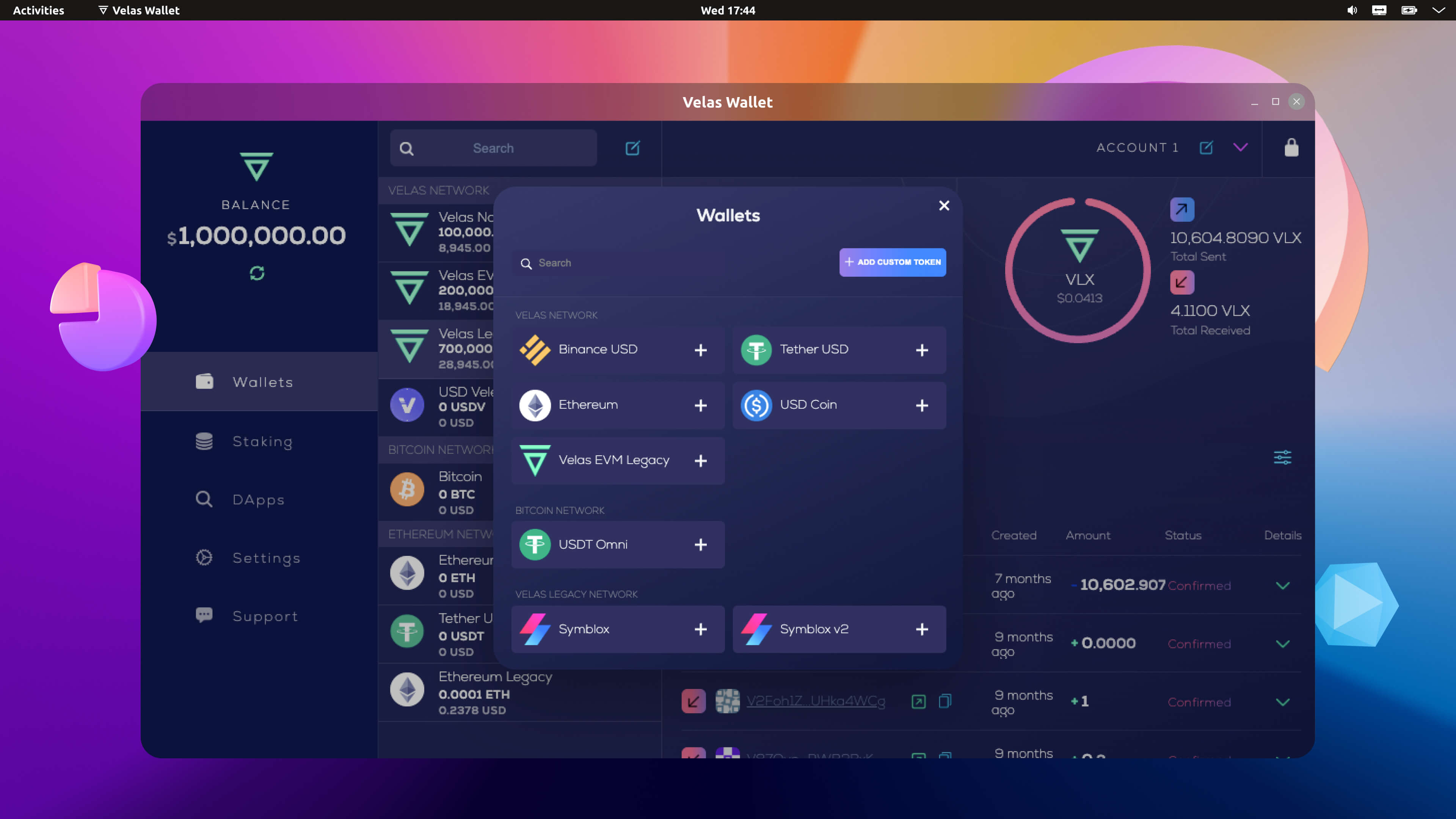 Install Velas Desktop Wallet on Linux | Snap Store