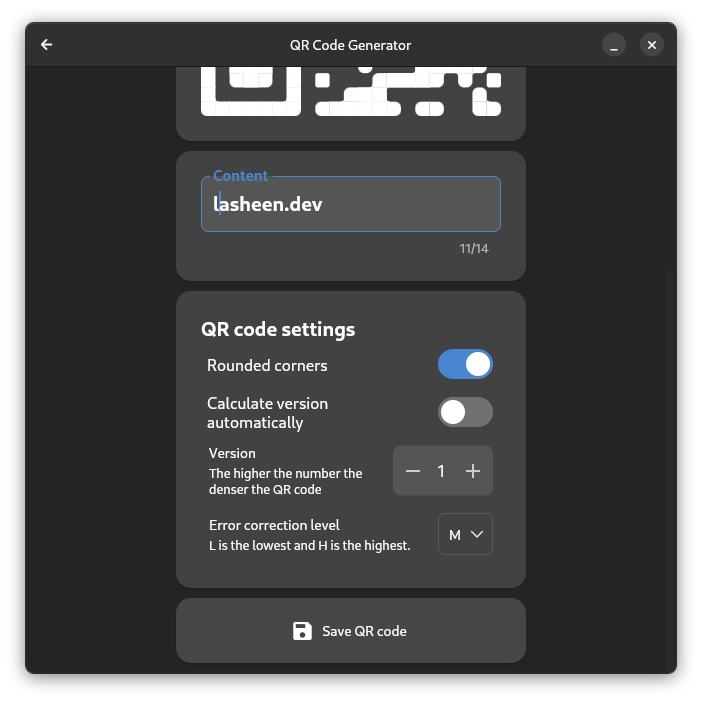 Install QR Scanner/Generator on Linux | Snap Store