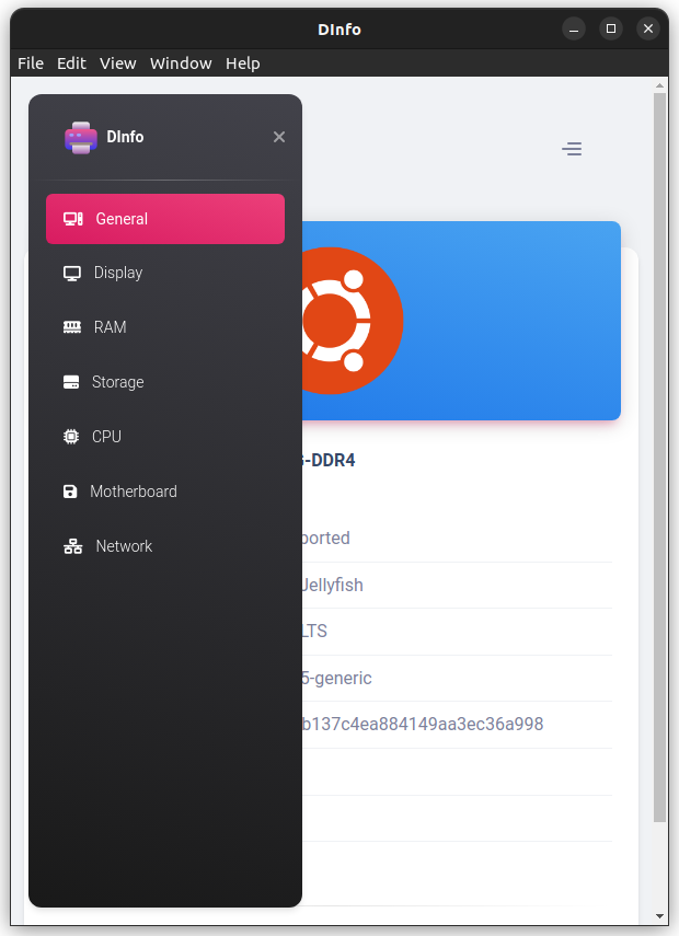 Install DInfo on Linux | Snap Store