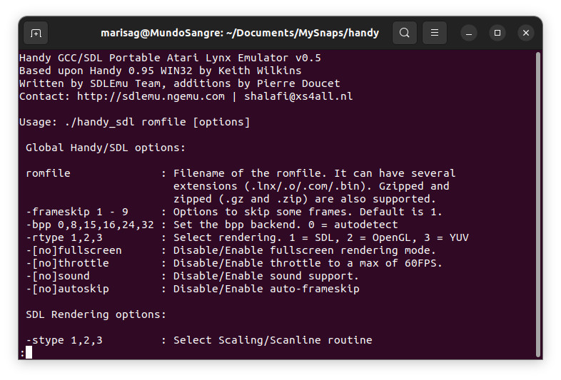 Install Handy (SDL) on Arch Linux using the Snap Store | Snapcraft