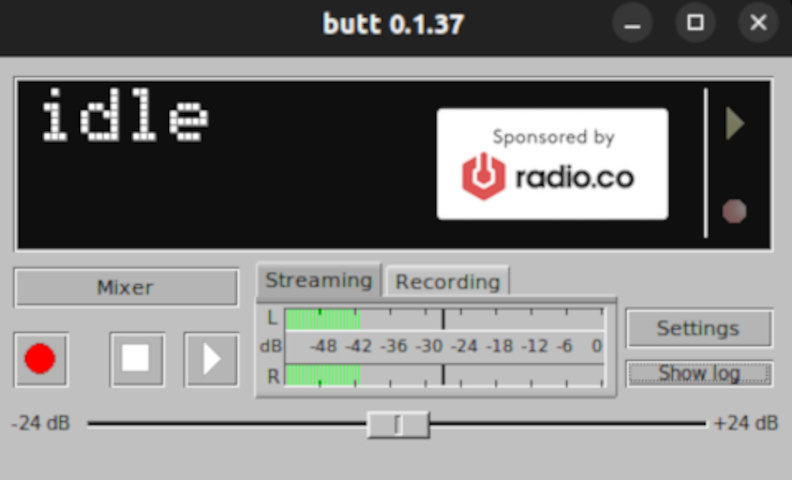 Install butt (broadcast using this tool) on Linux | Snap Store