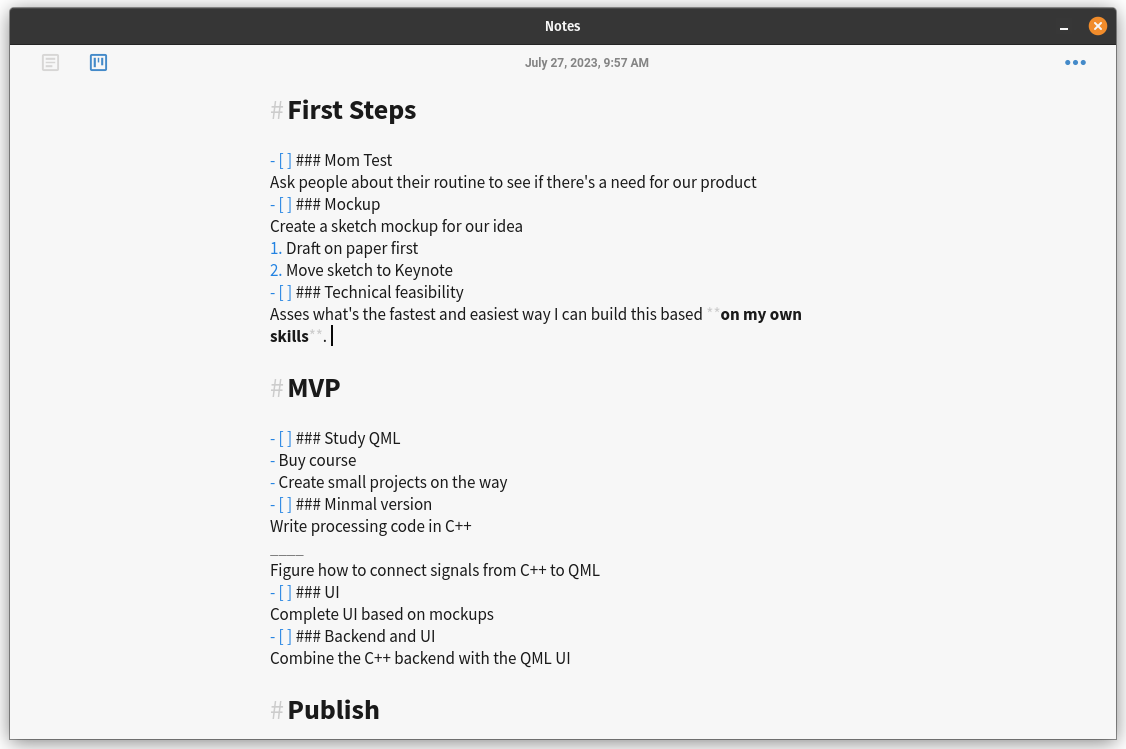 Install Notes on KDE Neon using the Snap Store | Snapcraft