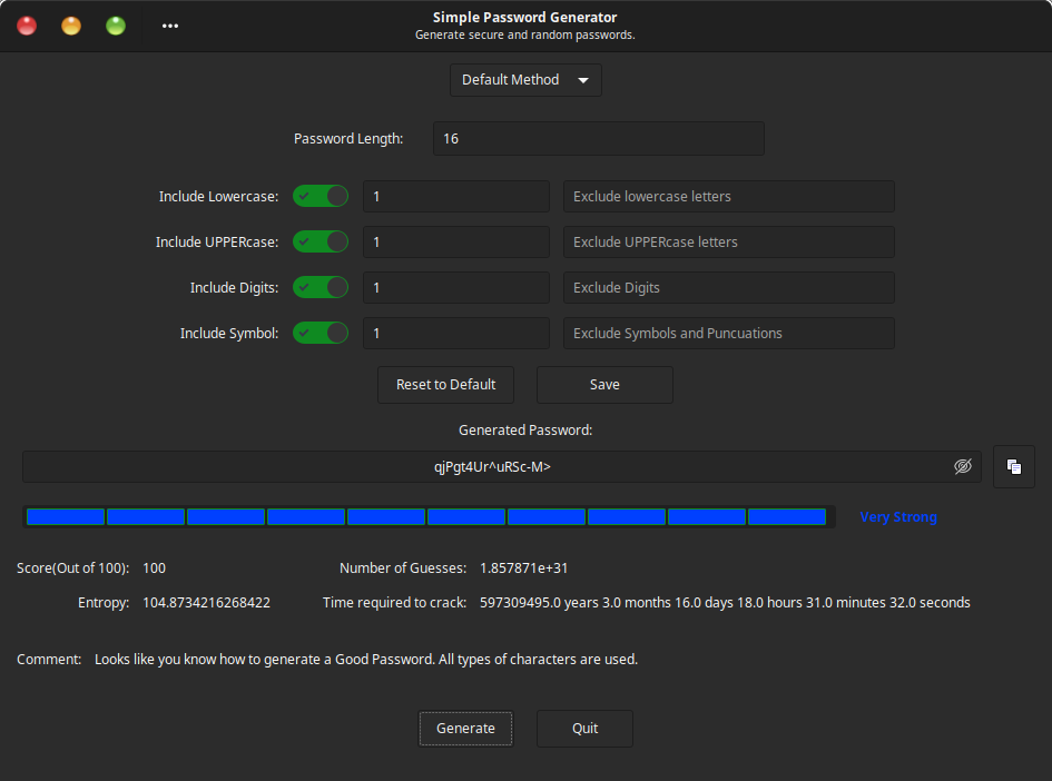 Install Simple Password Generator on Linux | Snap Store