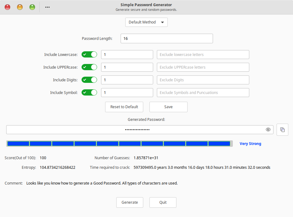 Install Simple Password Generator on Linux | Snap Store