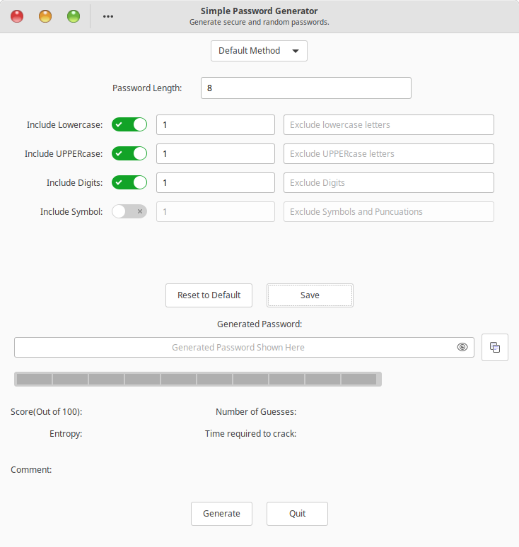 Install Simple Password Generator on Linux | Snap Store