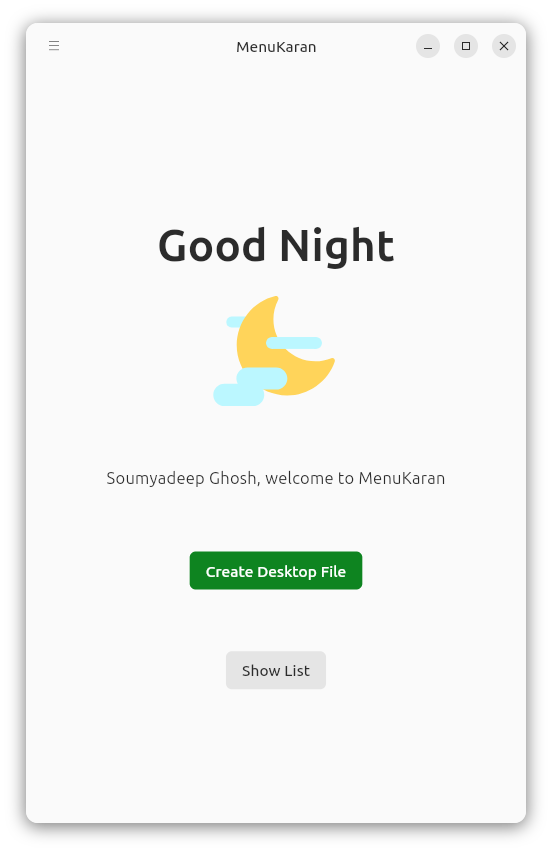 Install Menu Karan on Manjaro Linux using the Snap Store | Snapcraft