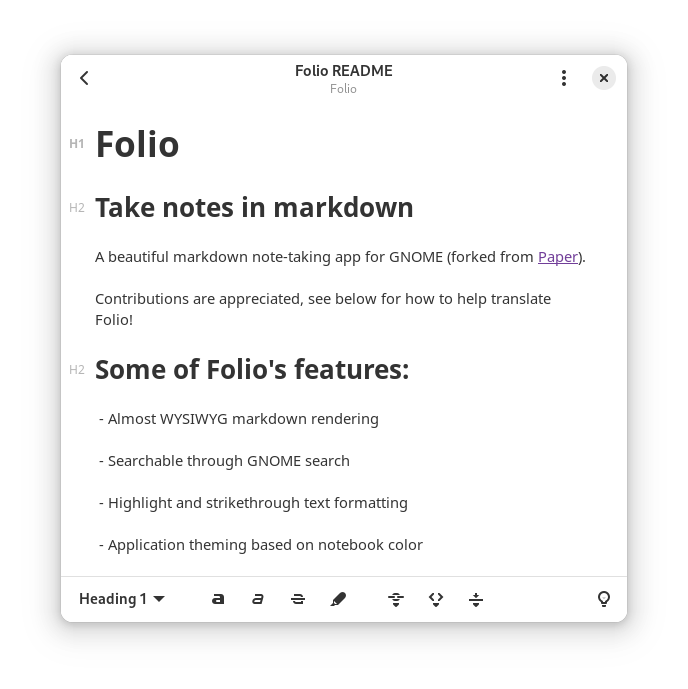Install Folio on Linux | Snap Store