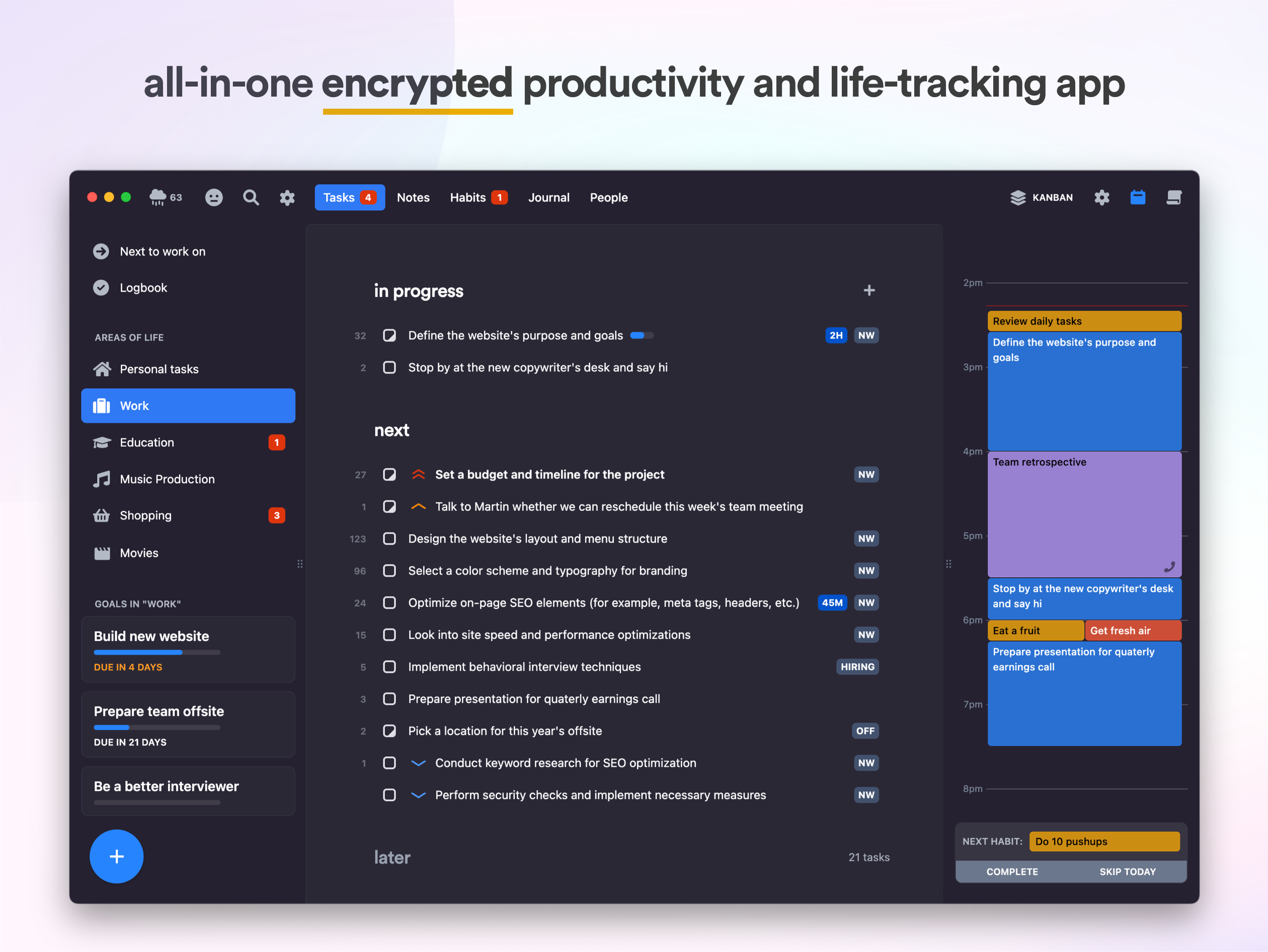 Install Lunatask: Tasks, Habits, Journal & Notes on Linux | Snap Store