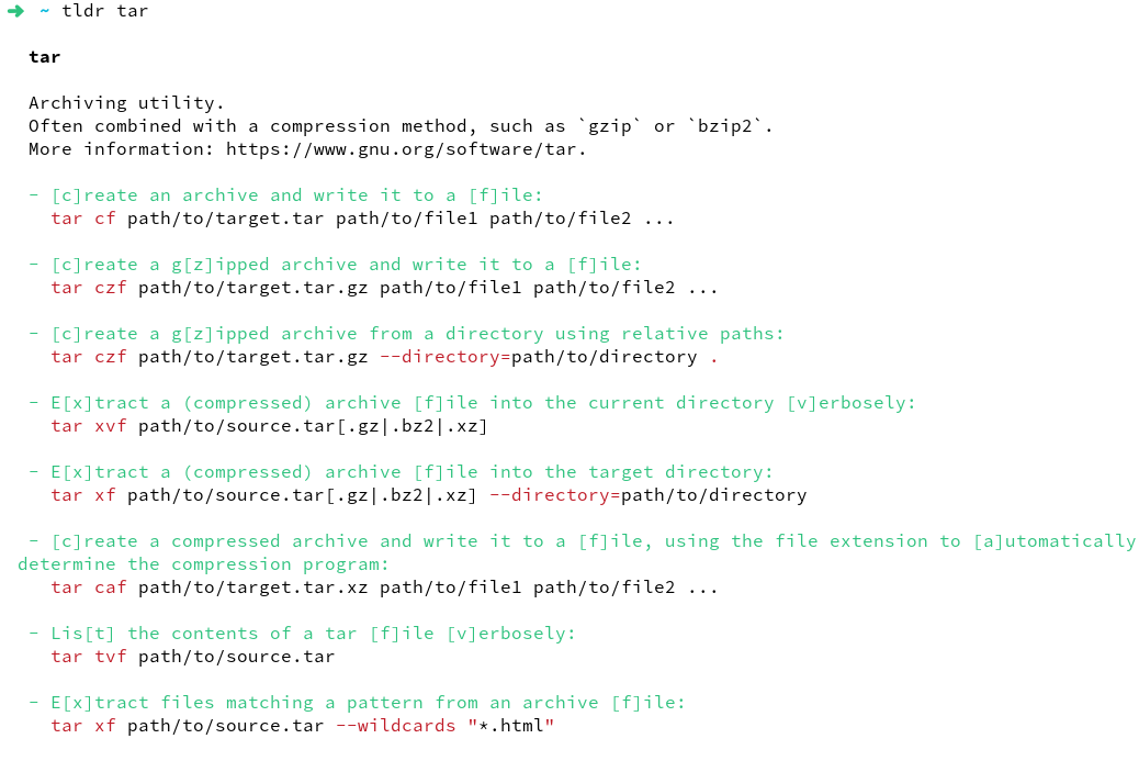 Install tldr on Linux | Snap Store