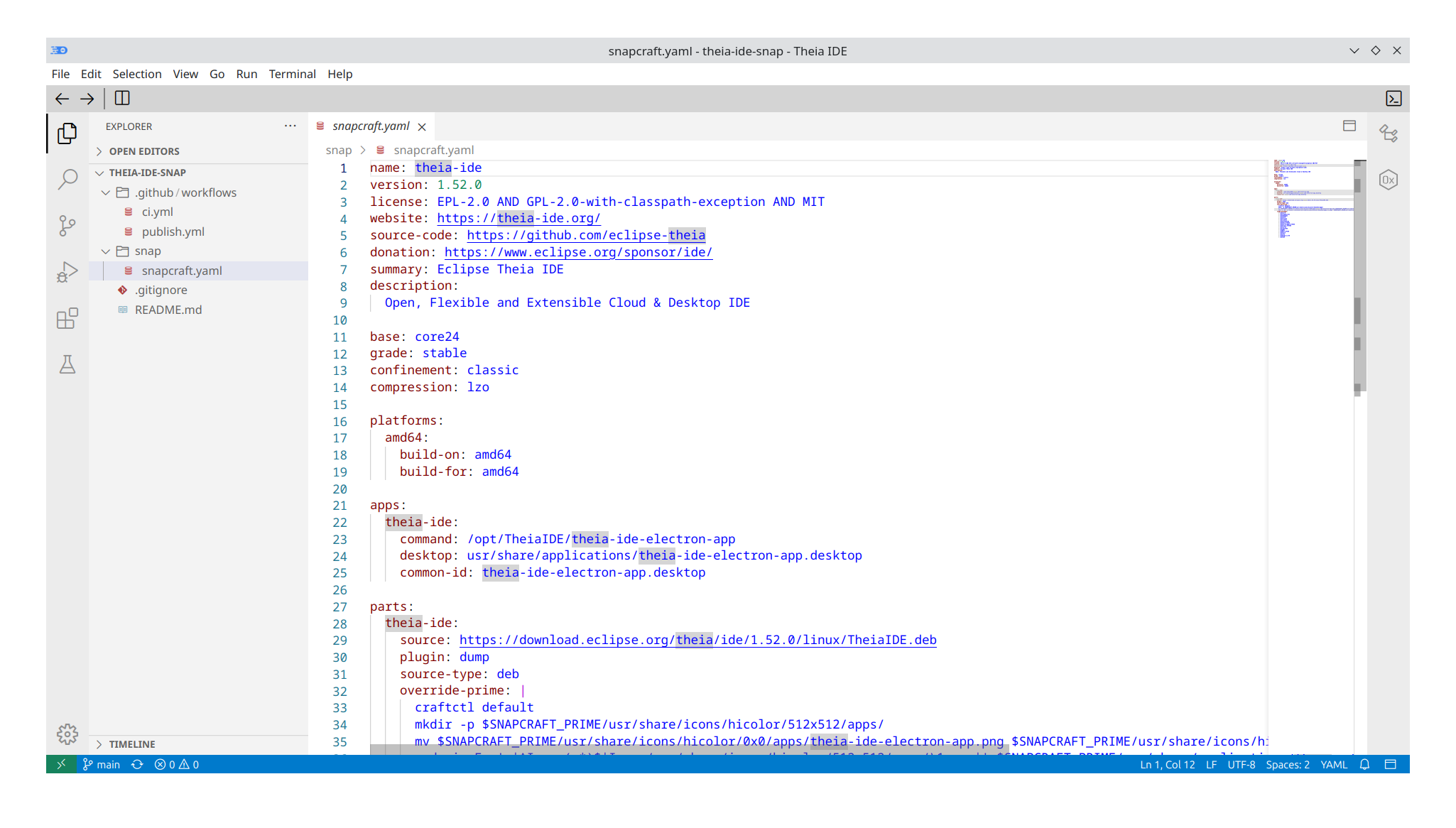 Install Theia Ide On Linux Snap Store