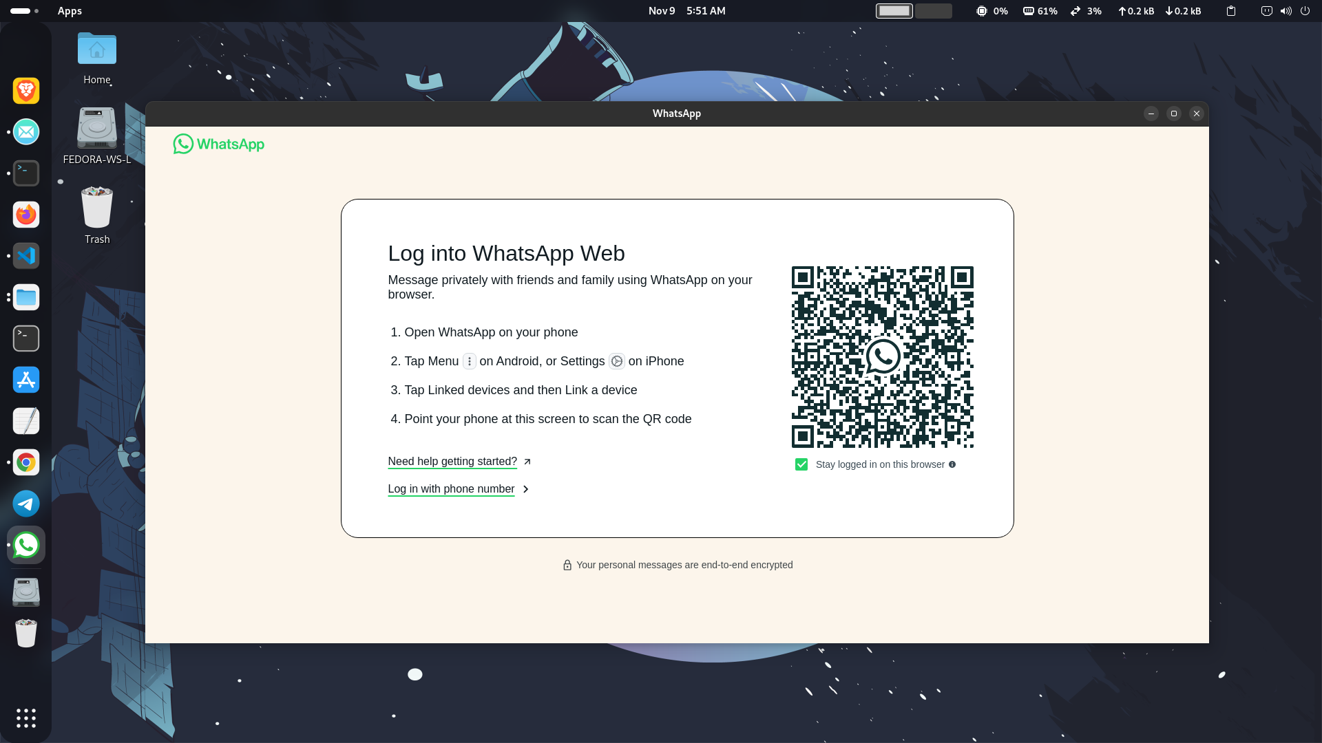 Install WhatsApp Desktop on Linux | Snap Store