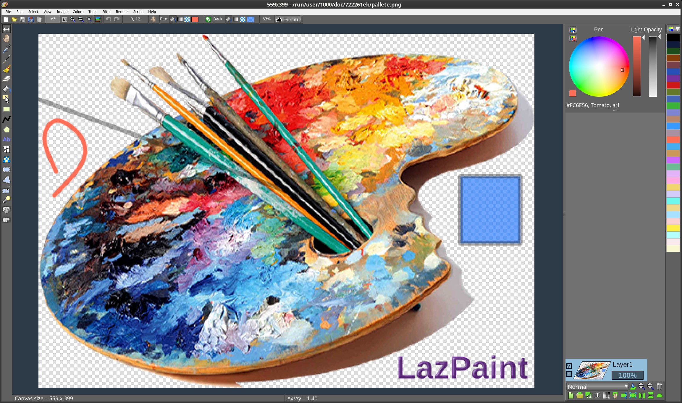 Install lazpaint on Linux | Snap Store
