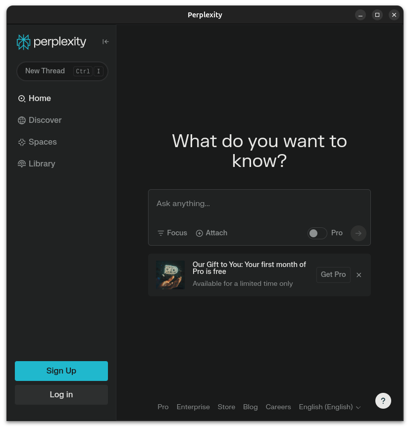 Install Perplexity Desktop on Manjaro Linux using the Snap Store | Snapcraft