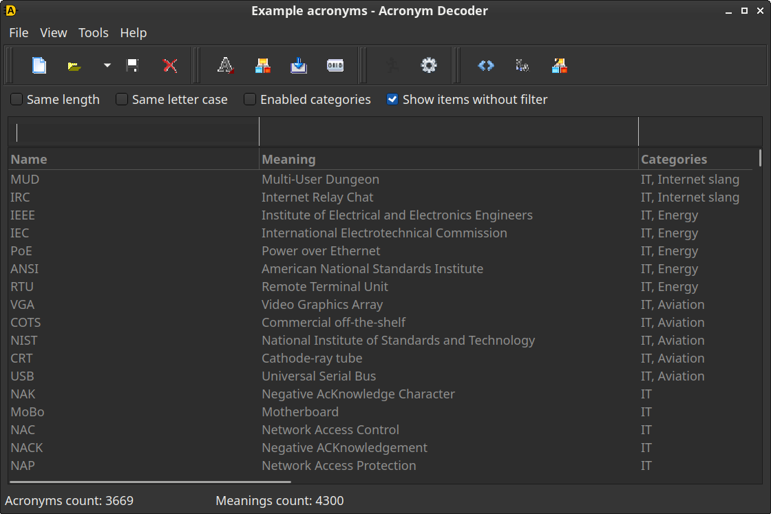 Install Acronym Decoder on Linux | Snap Store
