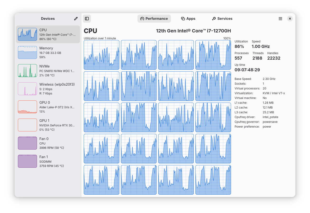 Install Mission Center on Linux | Snap Store