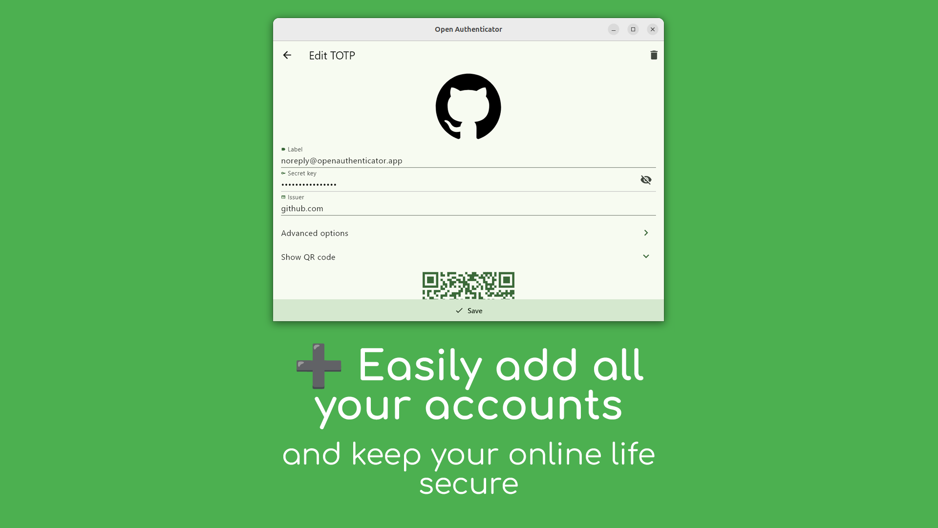 Install Open Authenticator on Linux | Snap Store