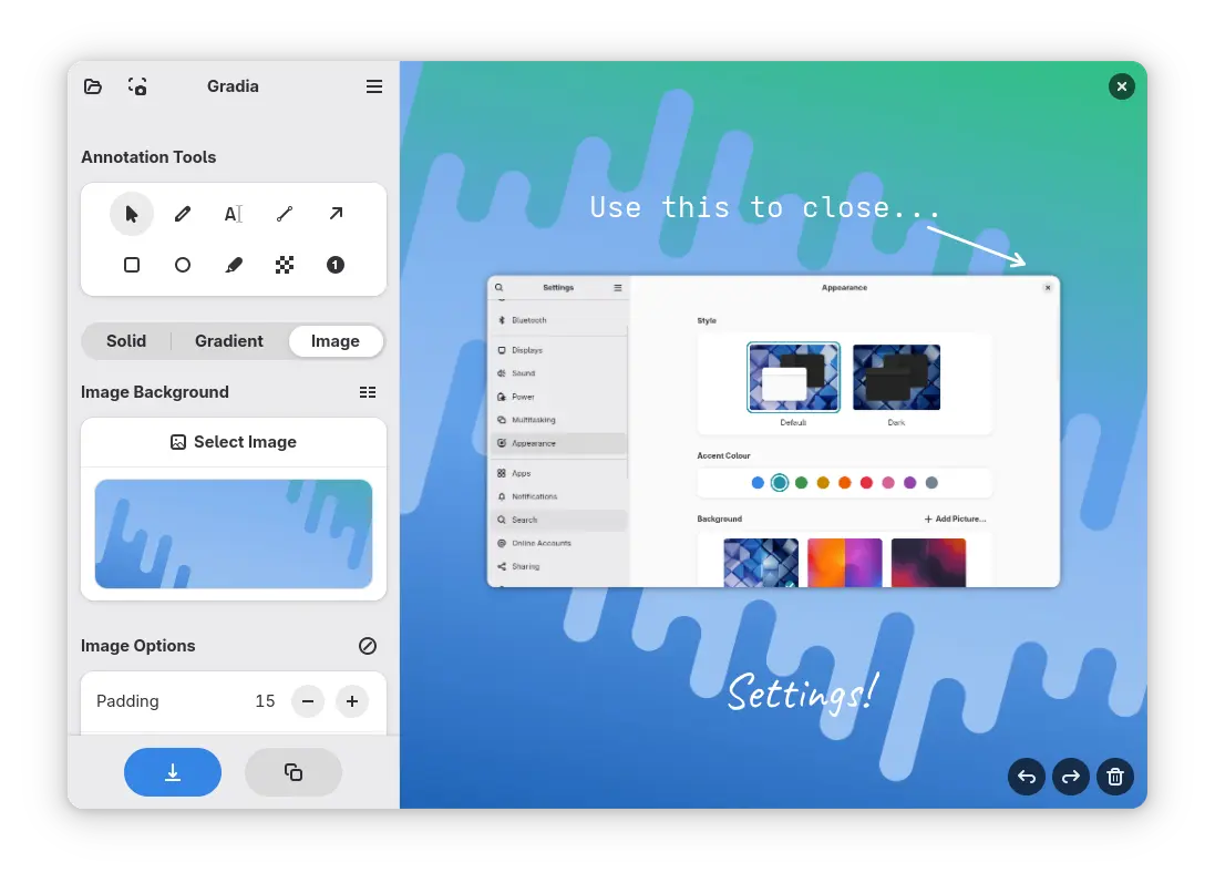 Install Gradia on Pop!_OS using the Snap Store | Snapcraft