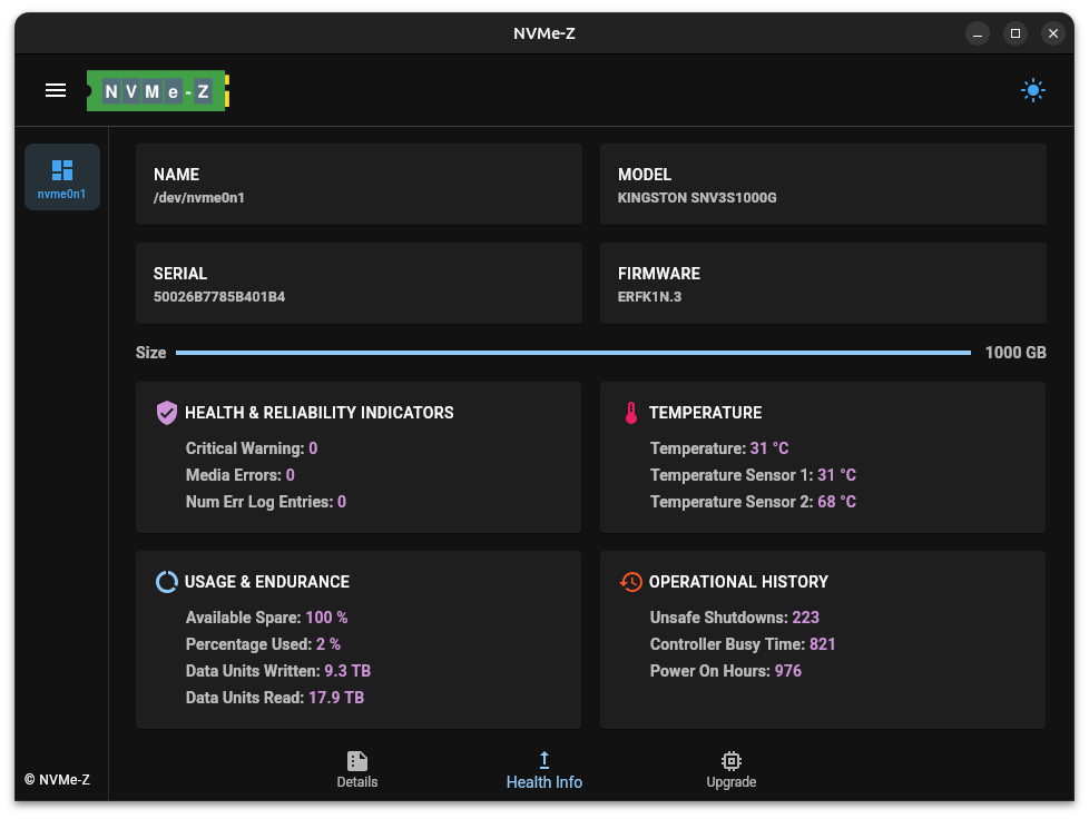 Install NVMe-Z on Manjaro Linux using the Snap Store | Snapcraft