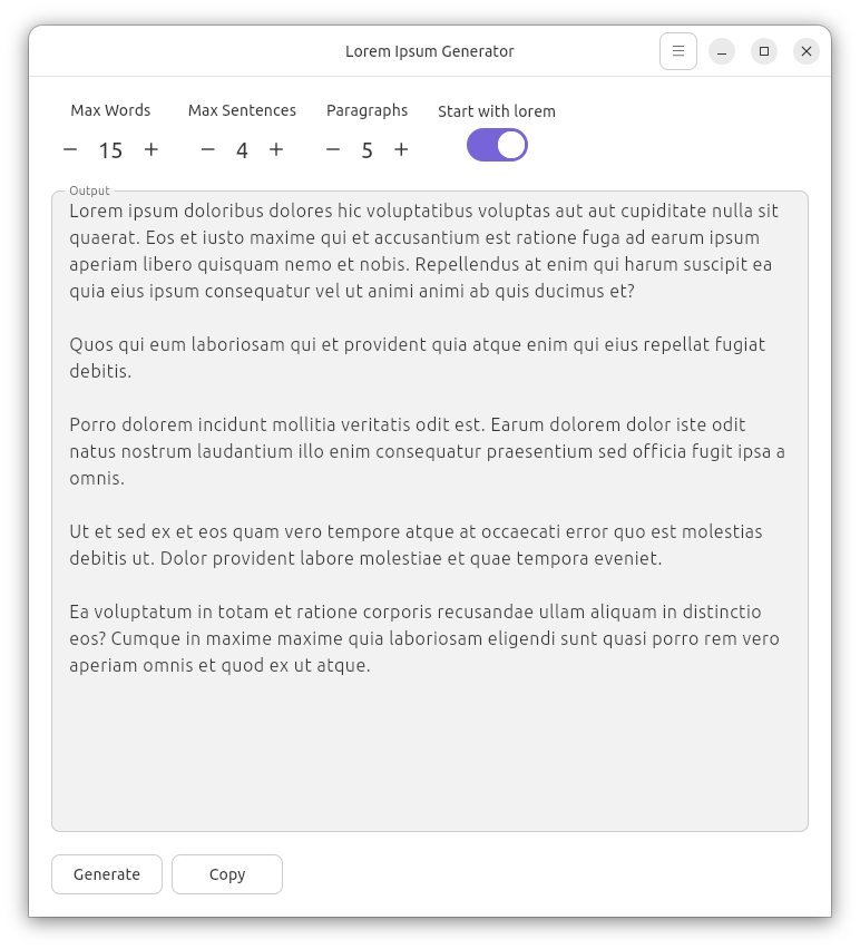 Install Lorem Ipsum Generator on Linux | Snap Store